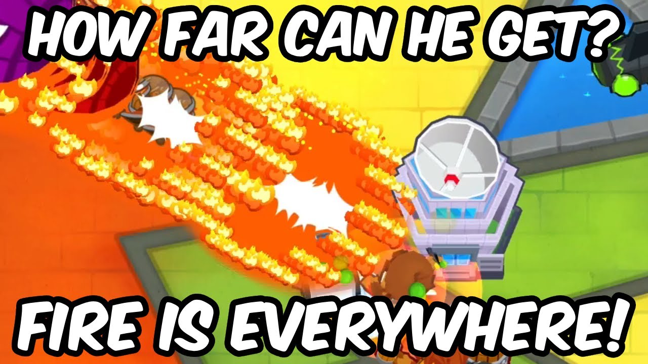BTD6 - How far can THE FIRE ELEMENTAL DART MONKEY get? - YouTube