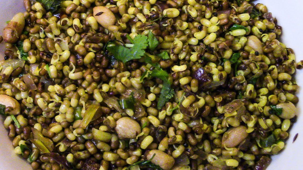 Molake metagi kaalu usli | Sprouted beans saute-pan-fry snack | How to ...