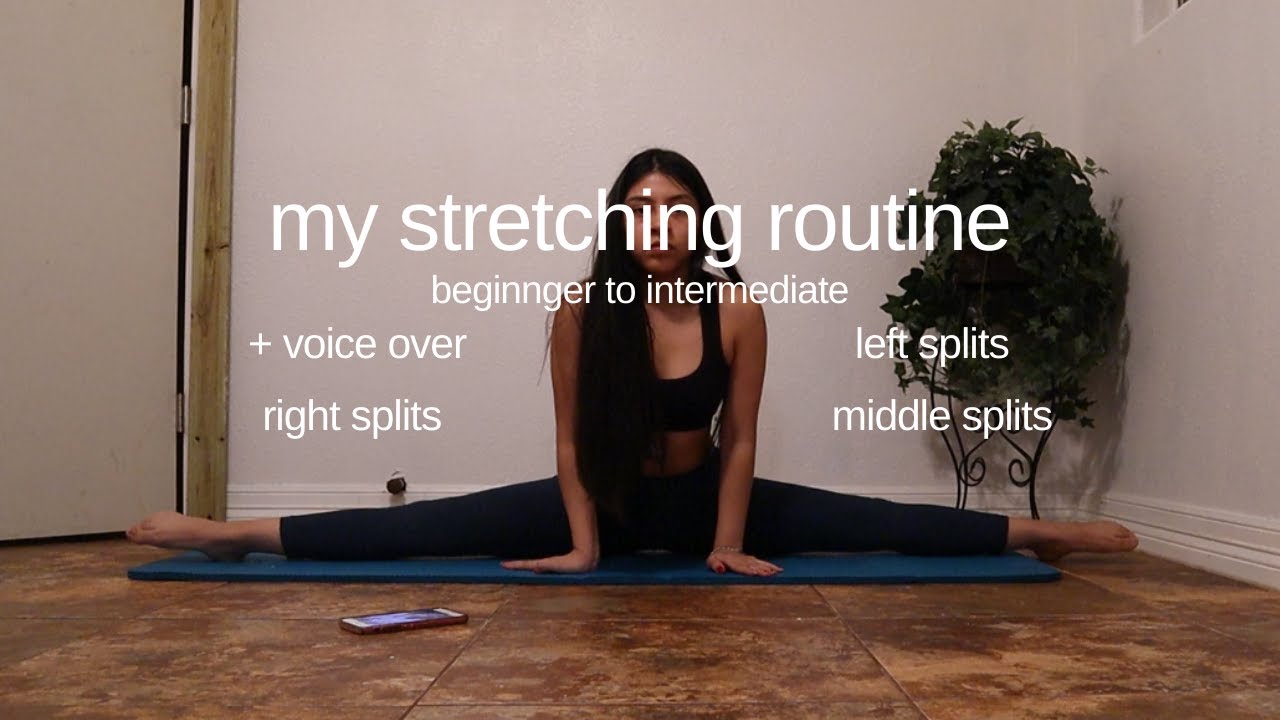 talking you through my stretching routine - YouTube