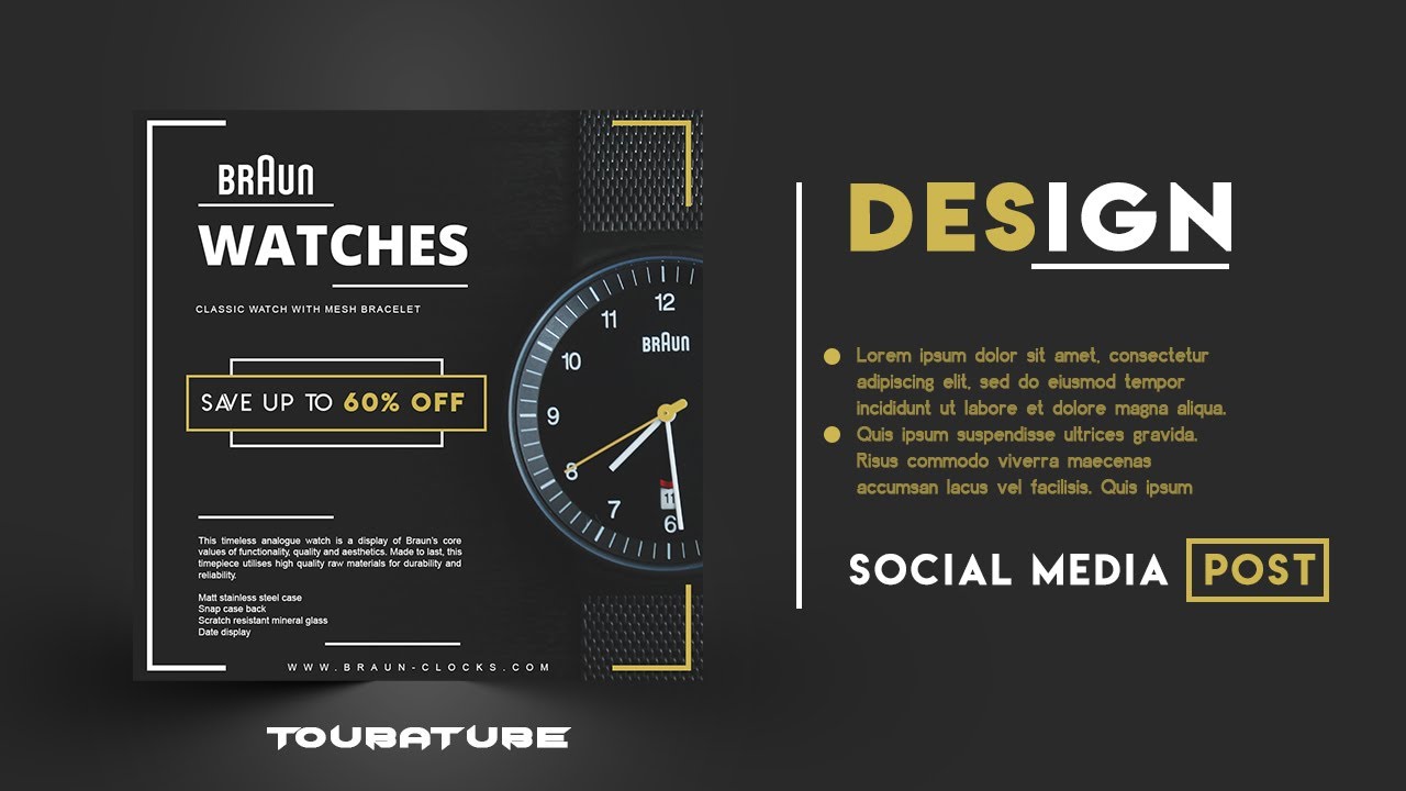 How to create a Social Media Post with PHOTOSHOP - YouTube