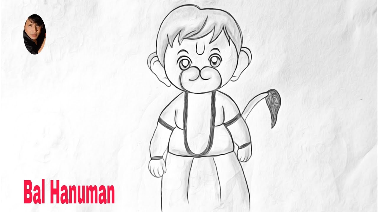 Bal veer hanuman pencil sketch l shree Ram bhakt Hanuman drawing l cute ...