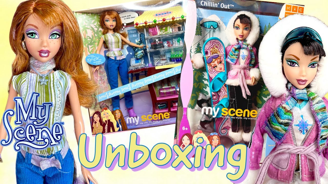 My Scene Chillin Out and Mall Must-Haves Doll Unboxing - YouTube