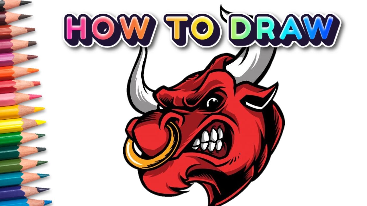 Bull Face Drawing