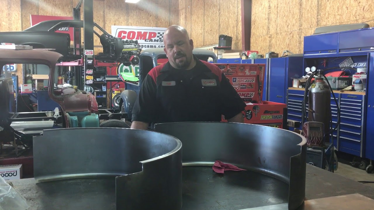 Wheel tubs for the 49 Ford shoebox - YouTube
