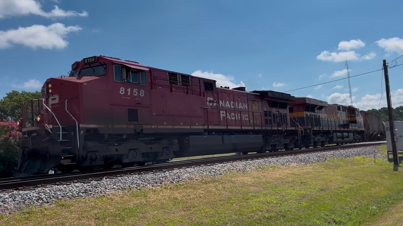 CP8158 Leads Long CSX B633-28 SB Loaded Ethanol Train Thru Pembroke NC ...