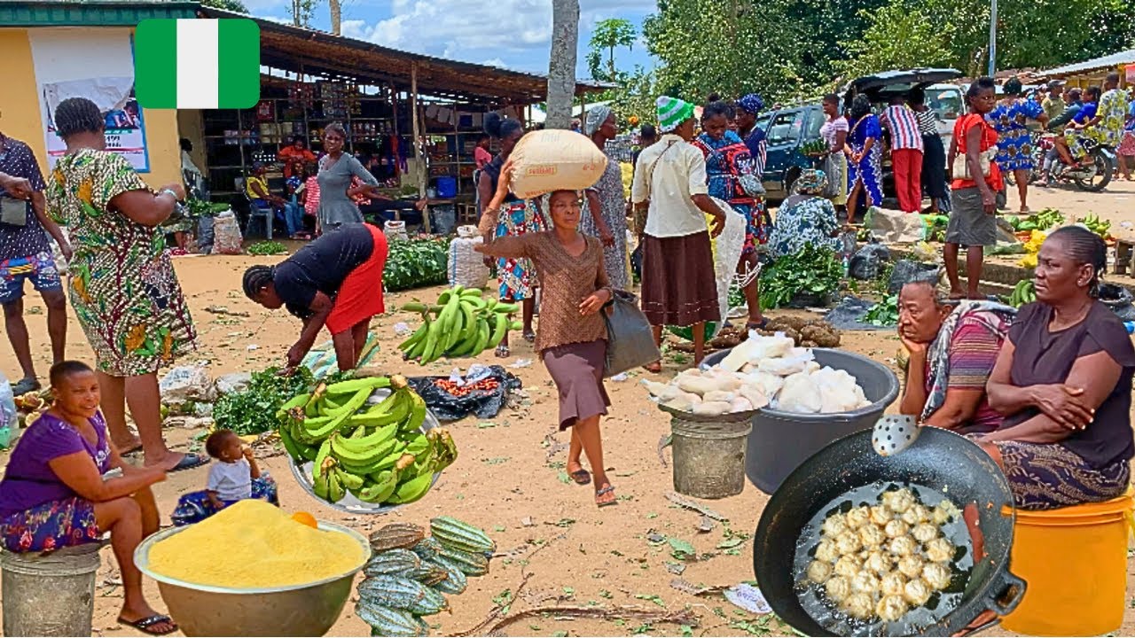 Rural Farmers Market in Nigeria West Africa - YouTube