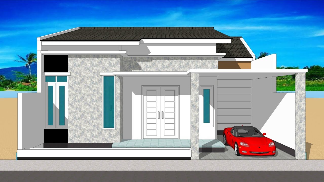 RUMAH MURAH MINIMALIS MODERN 9X8 Pake GRC Versi Kuli - YouTube