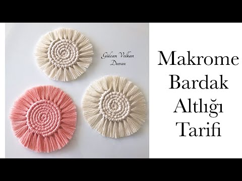 Makrome Bardak Altlığı Kendin Yap - DIY - Macrame Coasters