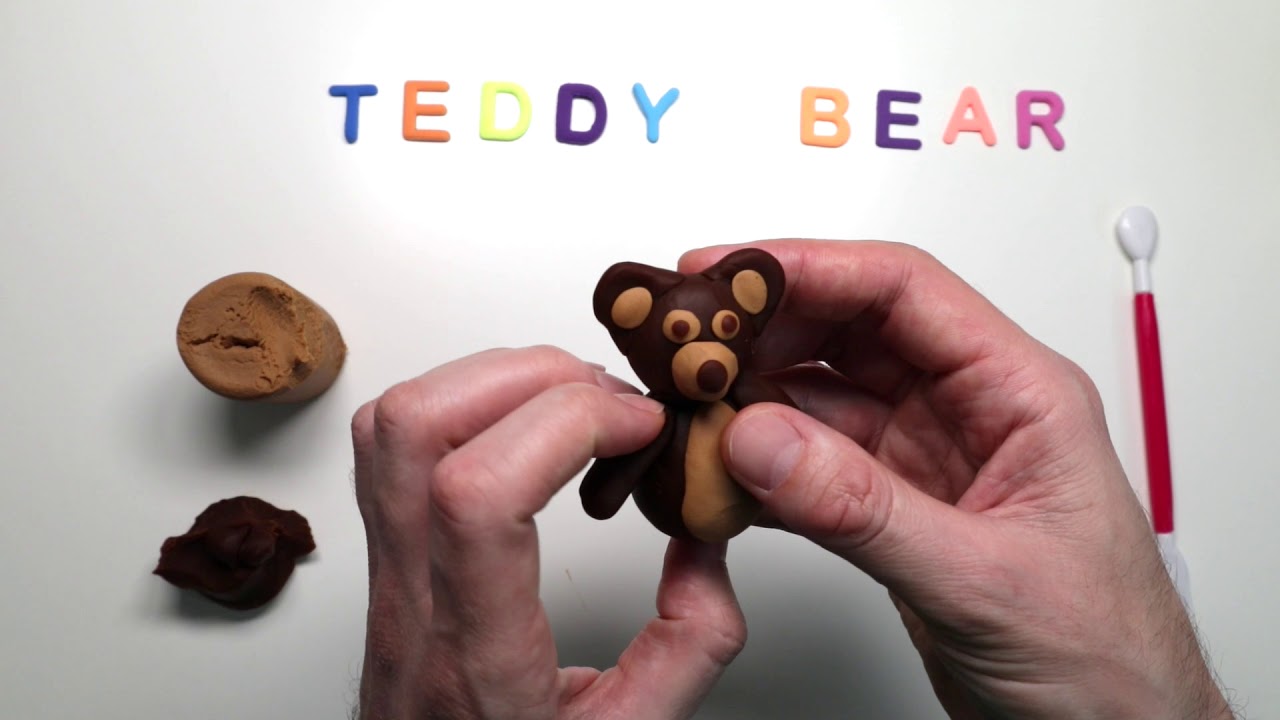 Make Teddy Bear with Play-Doh Plasticine - YouTube