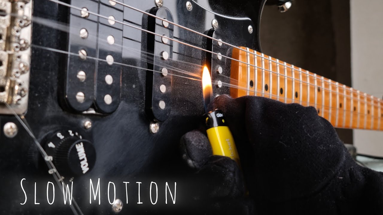 Guitar strings BURNED OUT | Slow Motion | ASMR | 4K - YouTube