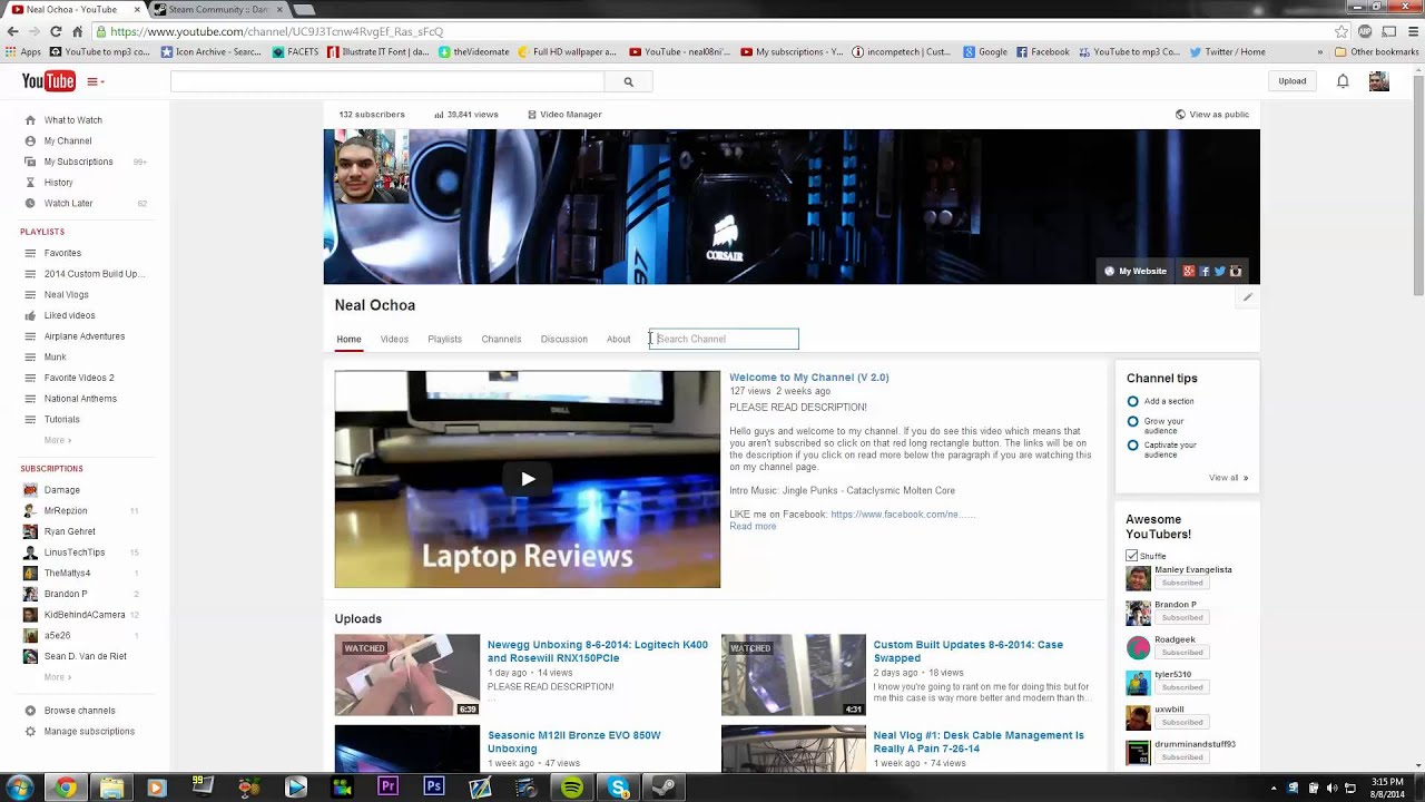 YouTube Channel Bar Invisable Search Button Glitch - YouTube