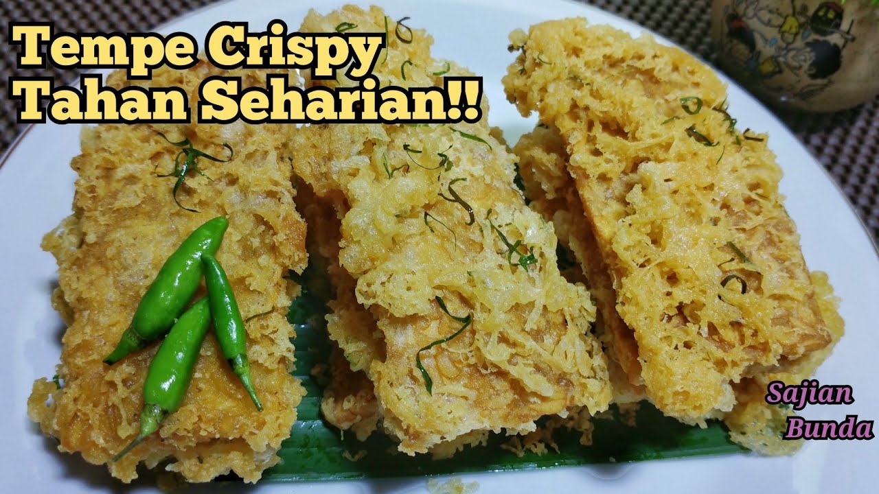 Resep Tempe Goreng Crispy... Renyahnya tahan seharian - YouTube