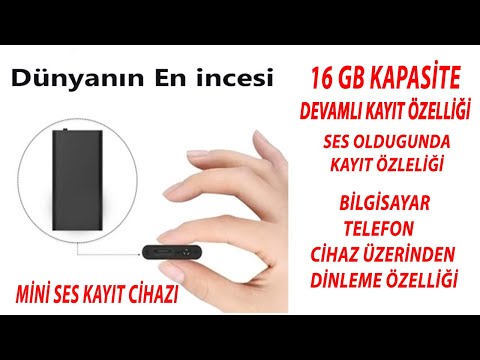 mini ince casus ses kayıt cihazı ses sensörlü kulaklıklı
