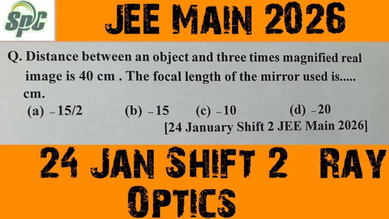 Distance between an object and three times magnified real image is 40 ...