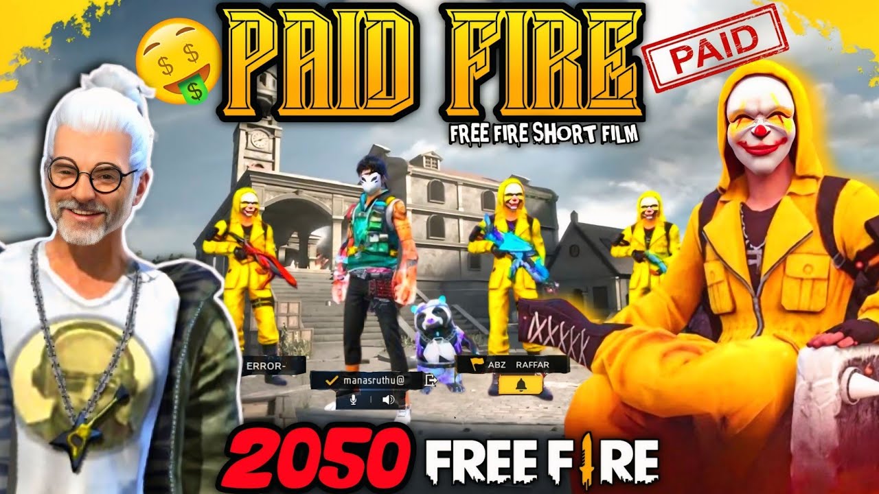 PAID FIRE🤑2050🥺 FREE FIRE SHORT FILM🎬 MALAYALAM| FREE FIRE NOOB STORY|| ERROR BOY GAMING - YouTube