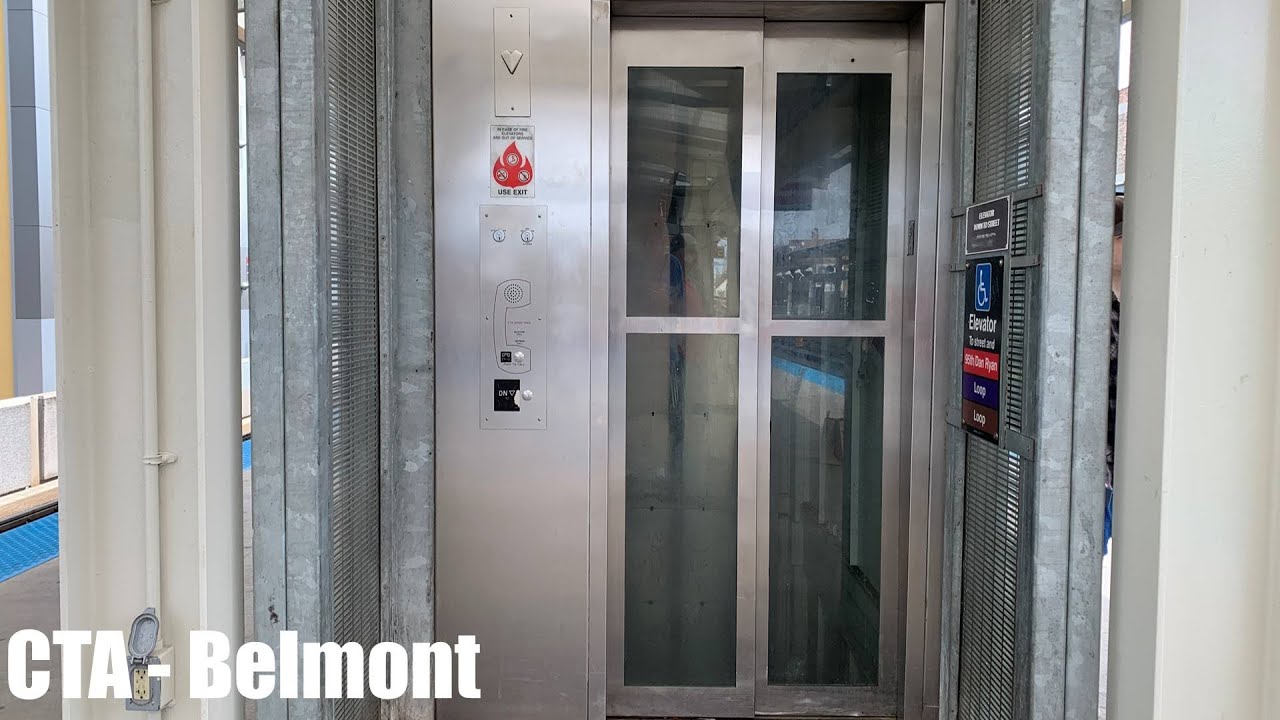 Glass Hydraulic Elevators @ Belmont CTA Station - Chicago, IL - YouTube
