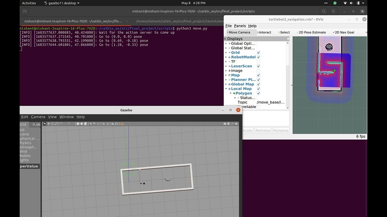 RRTstar simulation in a custom environment in Gazebo using a TurtleBot - YouTube