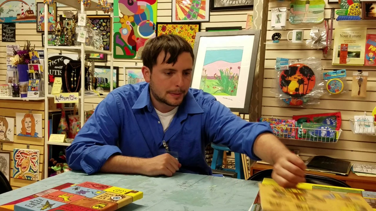 Artist with Autism Brandon Drucker shares his art - YouTube