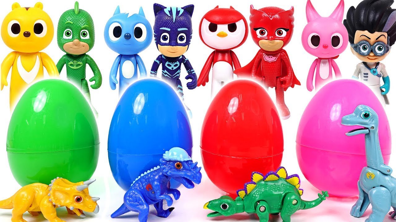 PJ Masks Toys Videos - PJ Masks Toy Adventure! Surprise Eggs Toys - YouTube