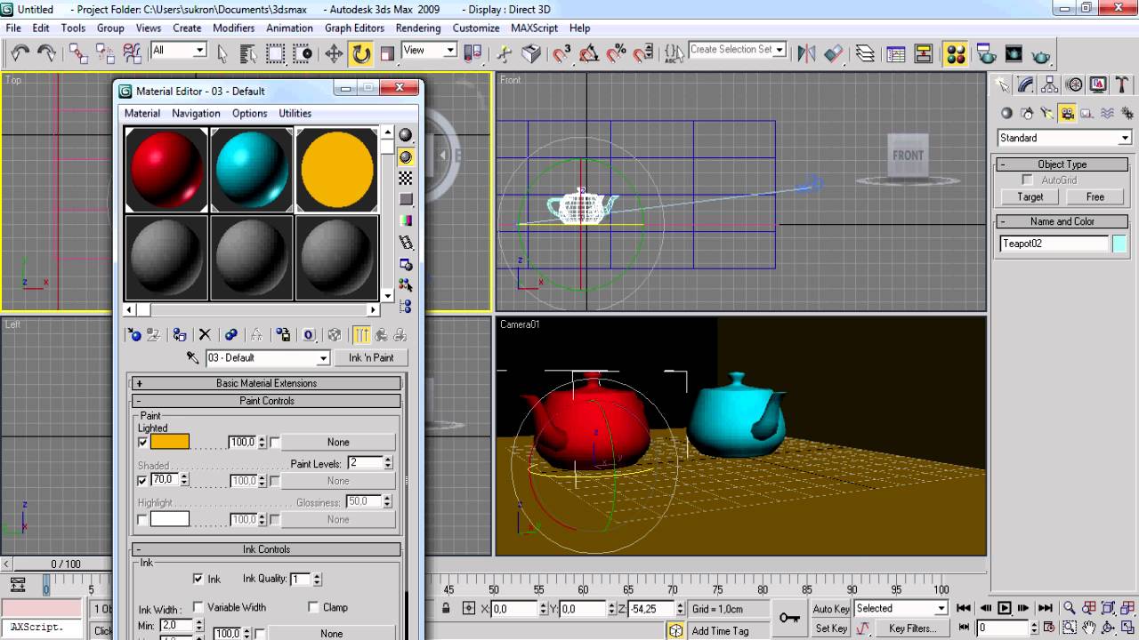 Material lnk'n Paint 3D Max - YouTube