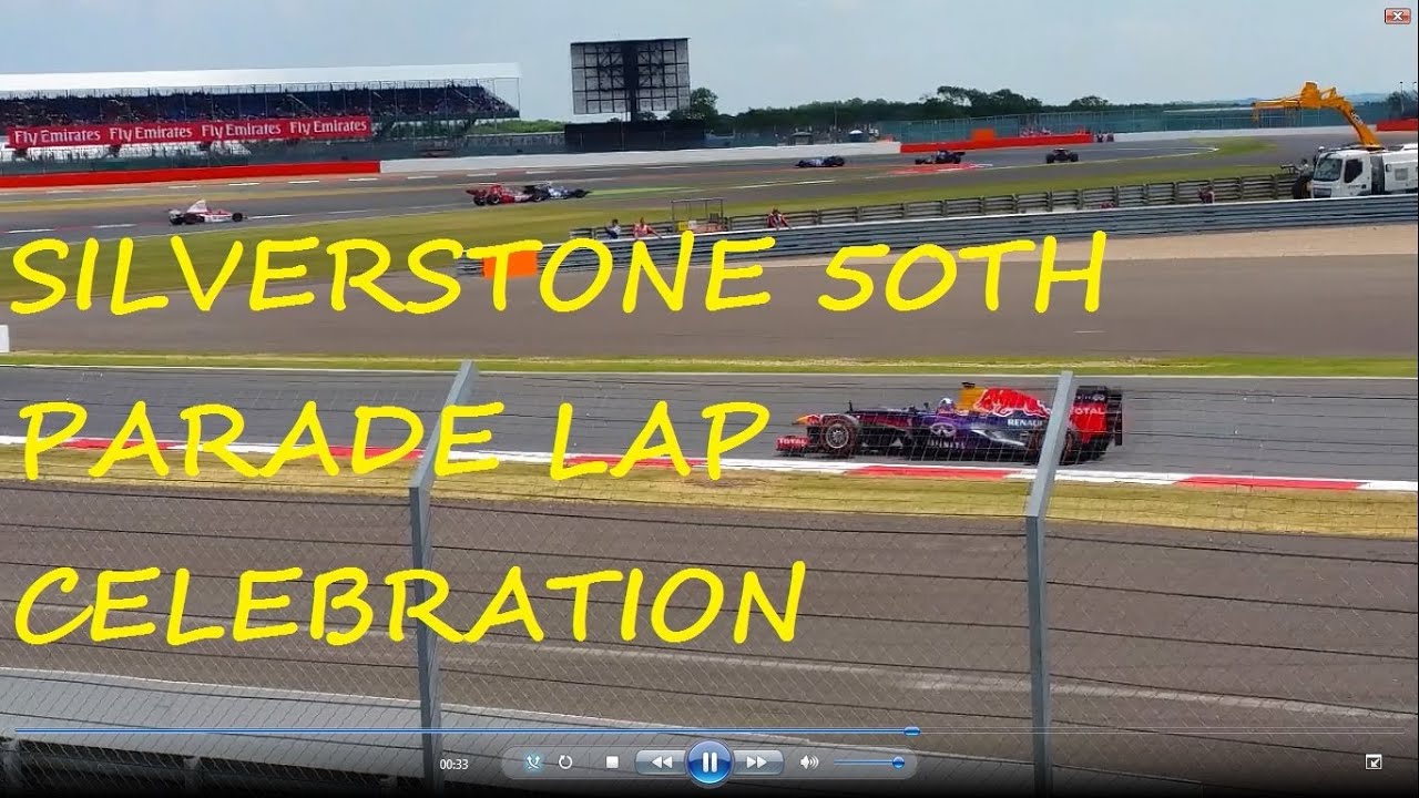 BRITISH GP SILVERSTONE 50TH PARADE LAP CELEBRATION - YouTube