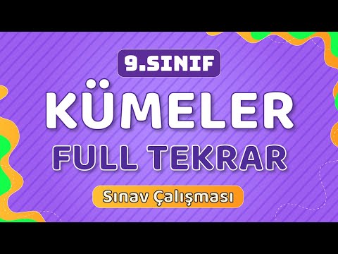 Kümeler FULL TEKRAR | 9.Sınıf Matematik 1.Dönem 1.Yazılı Çalışması