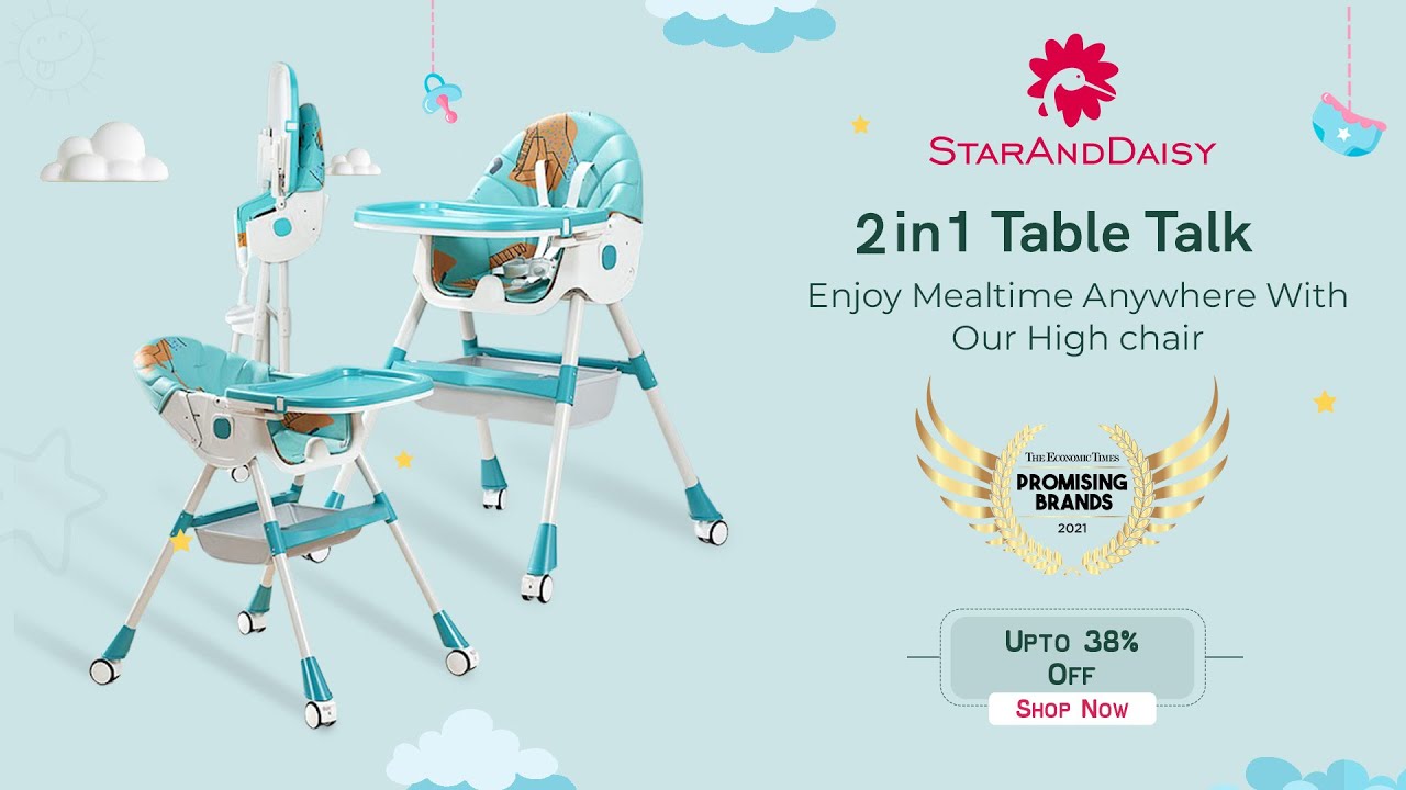 StarAndDaisy Portable 2-In-1 Table talk High Chair | Convertible ...