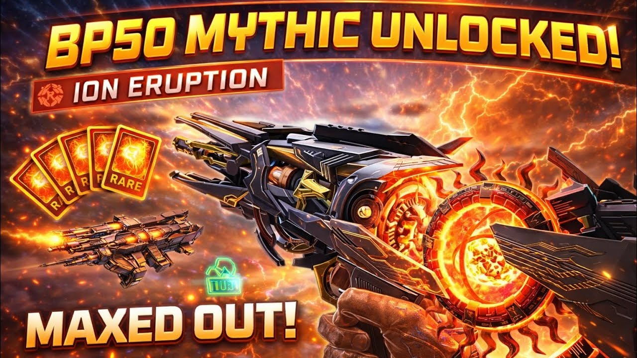 BP50 ION ERUPTION FULLY MAXED 😱🔥 | MYTHIC LEVEL UPGRADE | COD MOBILE ...