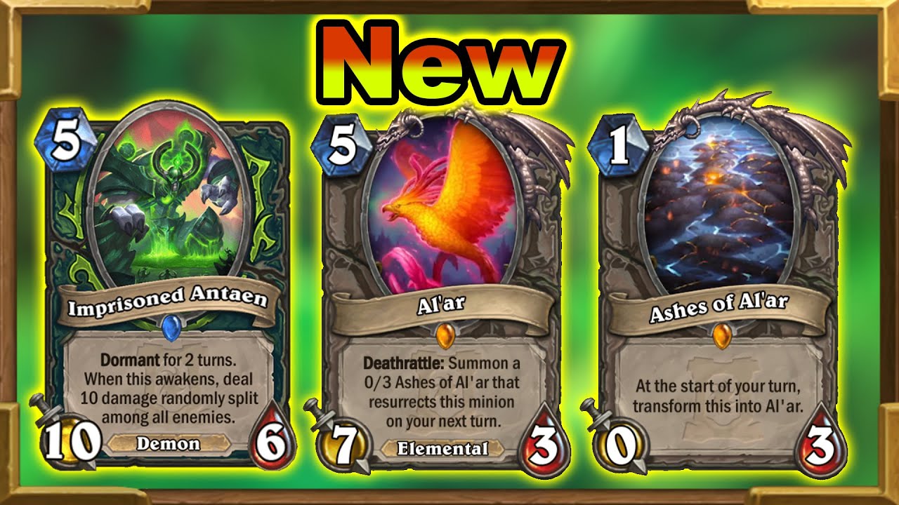 Ashes of Outland New Cards Revealed! Imprisoned Antaen | Al'ar | Card ...