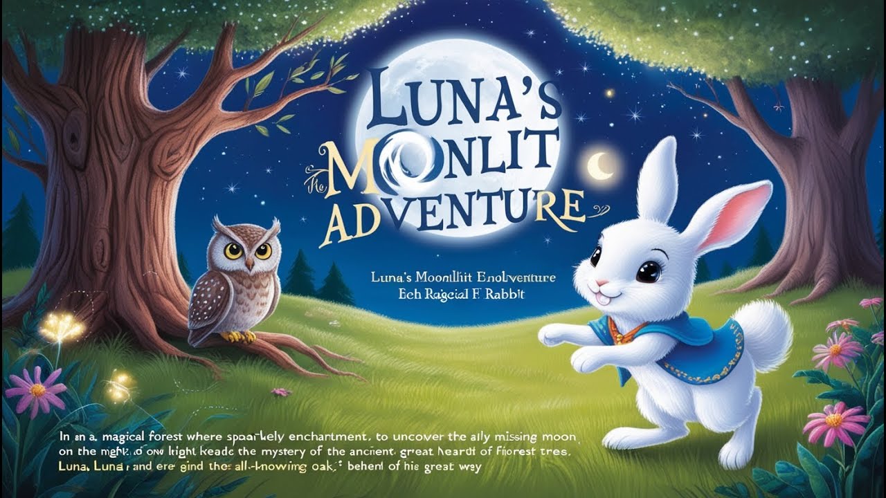"Luna's Moonlit Adventure" Luna's Quest for the Lost Moon bed time story - YouTube