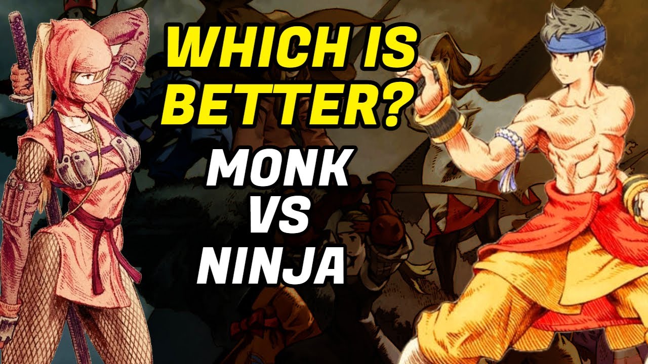 Final Fantasy Tactics Dual Wield Monk vs Brawler Ninja - YouTube