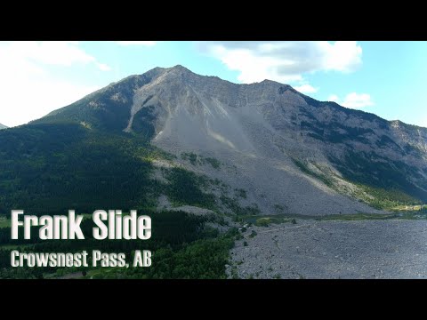 Frank Slide - Crowsnest Pass, Alberta - Drone Flight 4K - YouTube