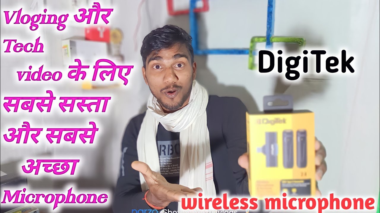 Diji tech wireless microphone riview // Vloging ke liye best mic - YouTube