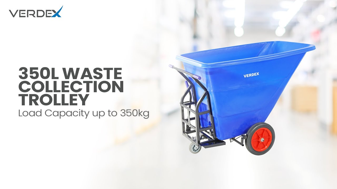350L Waste Collection Trolley by Verdex - YouTube