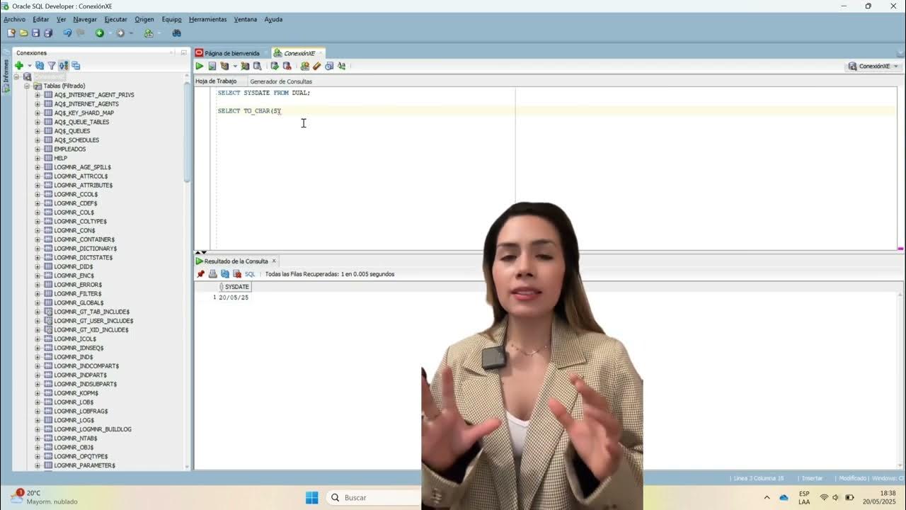 📅 Oracle SQL: Cómo Obtener la Fecha y Hora Actual con SYSDATE - YouTube