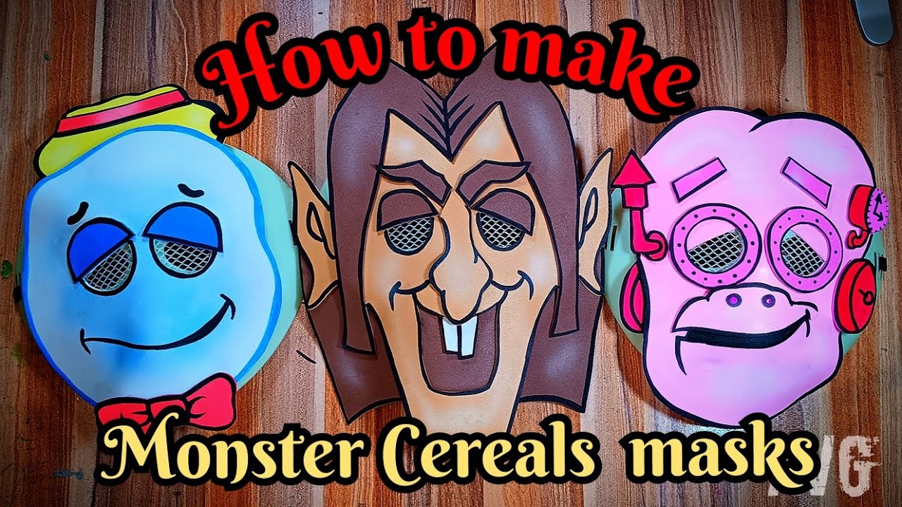 How to make Monster Cereals masks. - YouTube