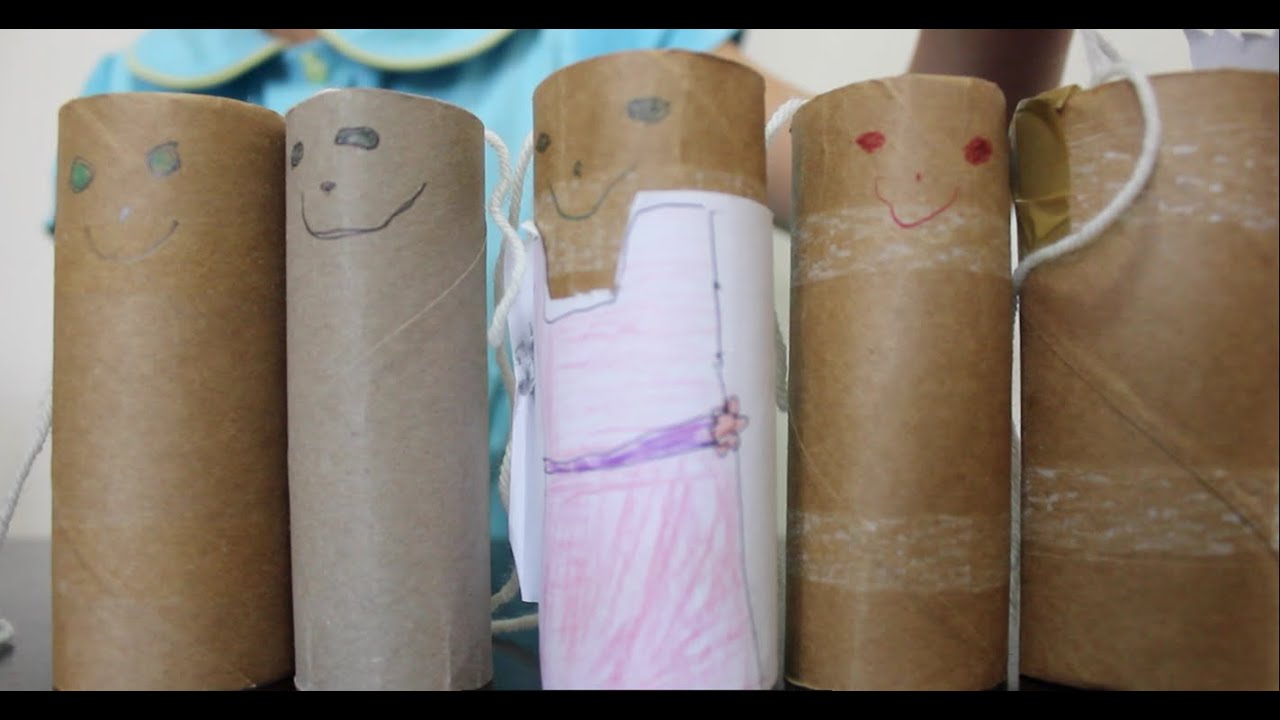 How to make a Toilet paper roll/tube people, kids craft! - YouTube