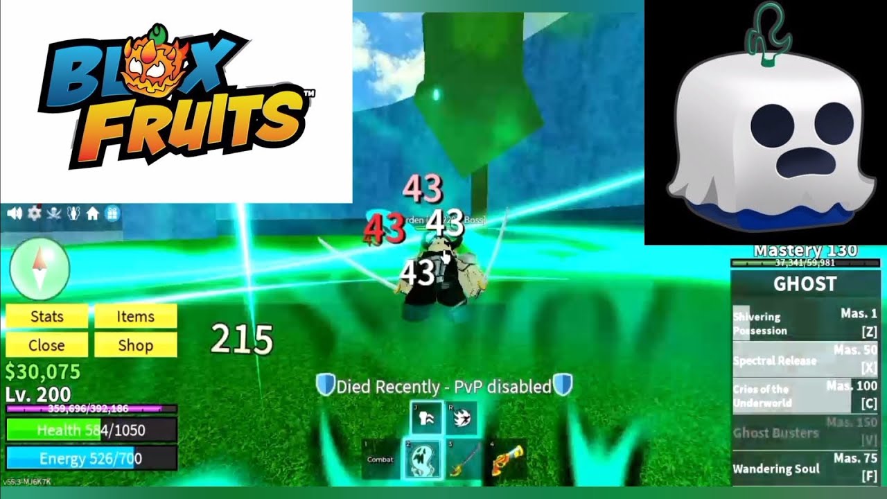 Roblox Blox Fruits Gameplay with Ghost Fruit #bloxfruits #viralvideo # ...