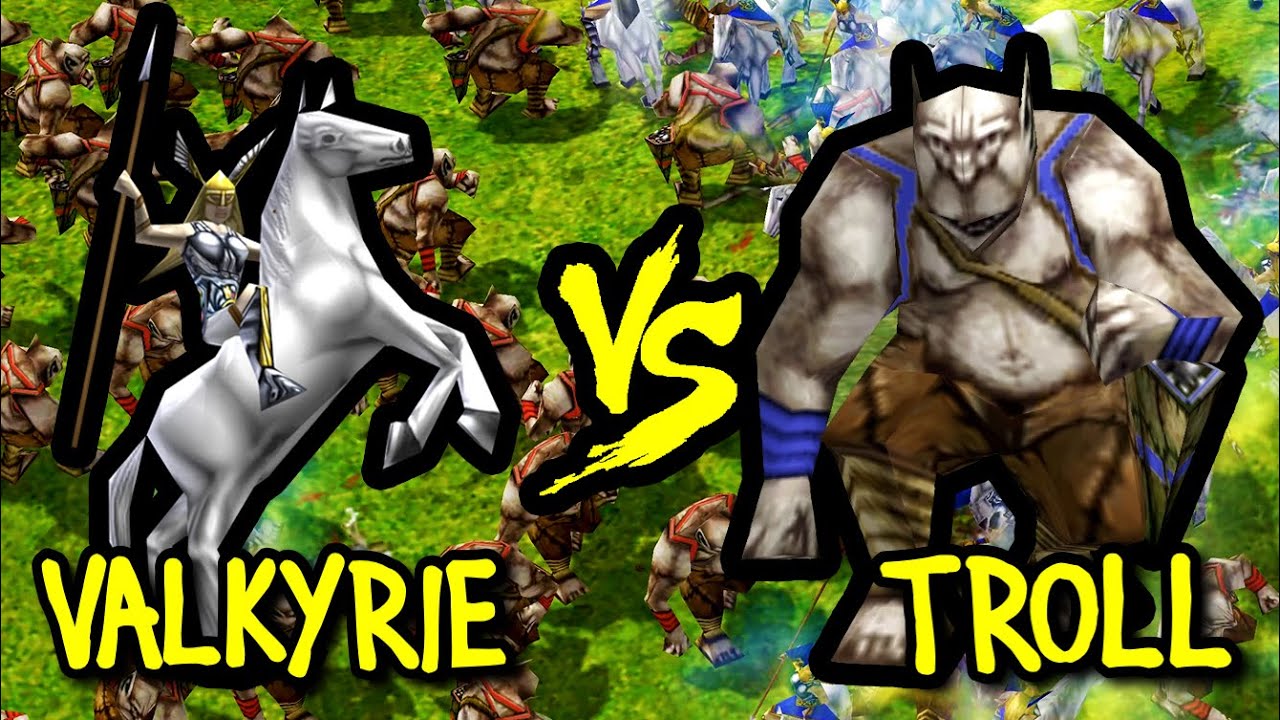 200 VALKYRIES vs 200 TROLLS | Age of Mythology - YouTube