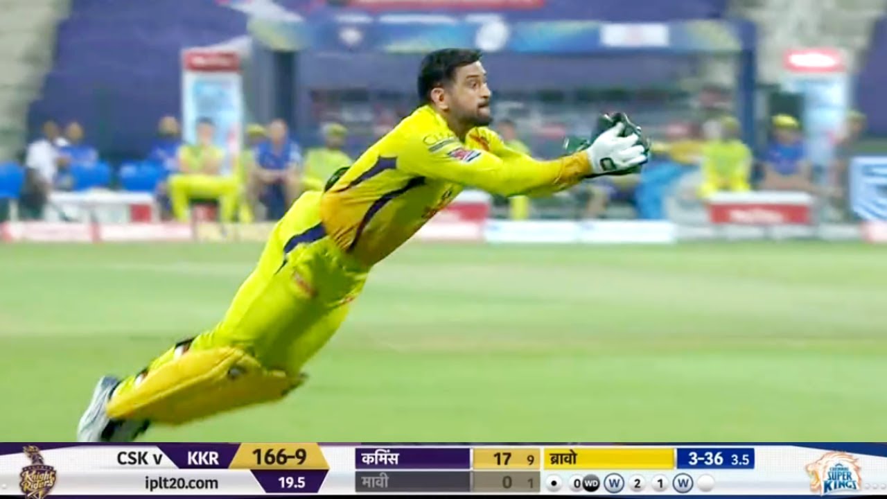 IPL 2020: MS Dhoni Flying Catch VS KKR Today Match | Dhoni Catch In IPL ...