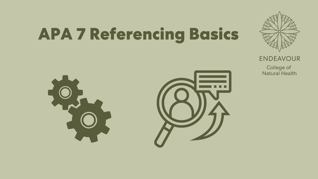 APA Referencing Basics - YouTube