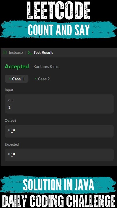Leetcode 38 Count And Say💛🖤 Solution 👆🏻🔗 Leetcode Java Coding