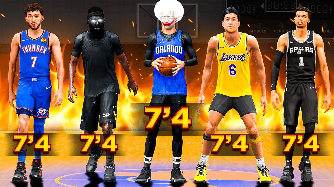 FIVE 7'4 SPEEDBOOSTING DEMIGODS TAKEOVER THE REC CENTER (NBA 2K26 ...