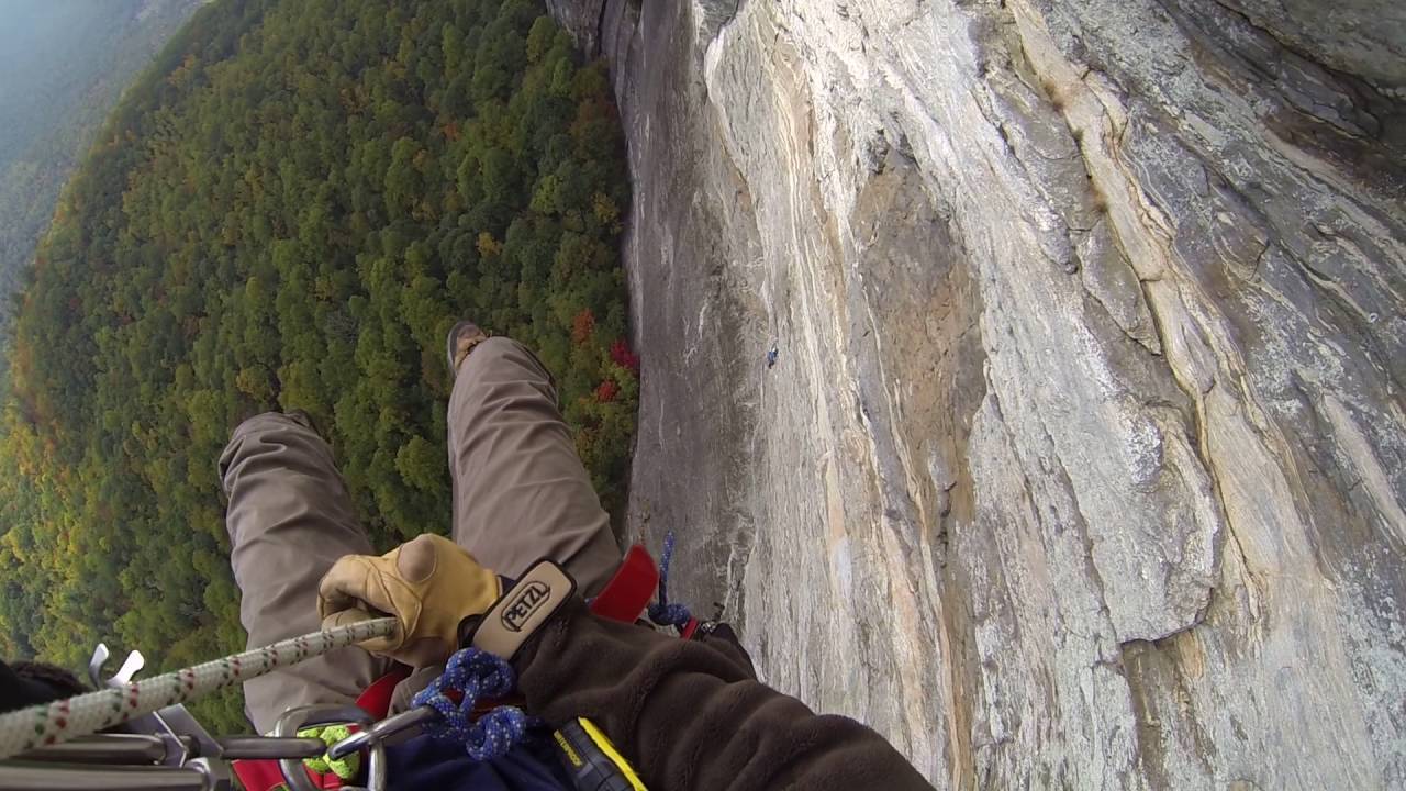Whiteside Mountain rappel 10/15/2016 - YouTube