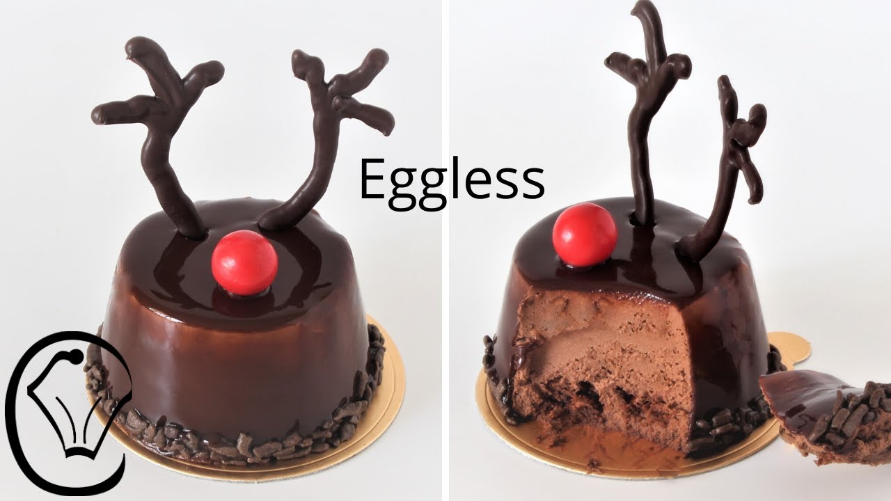 Rudolph Chocolate Mousse Christmas Entremet Shiny Mirror Glaze Cadbury ...