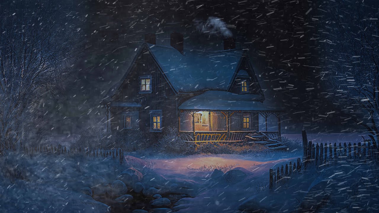 Intense Snowstorm at Cozy Farmhouse | Heavy Blizzard, Snowfall ...