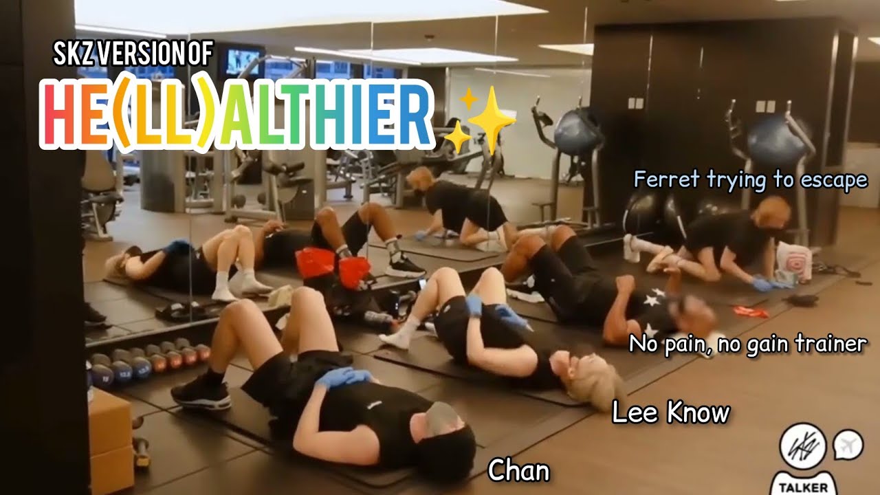 ENG) Finally Chan, Lee Know, Changbin, Hyunjin (hyungline) working out ...