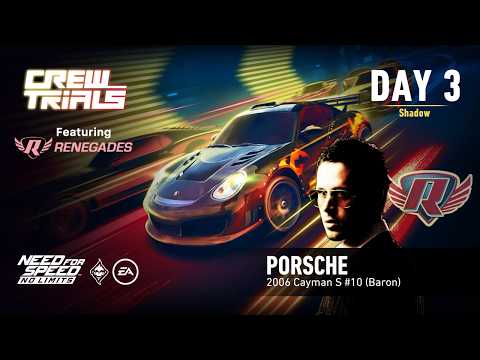 Need For Speed: No Limits | Porsche Cayman S #10 (Baron) (Crew Trials - Day 3 | Shadow) - Renegades