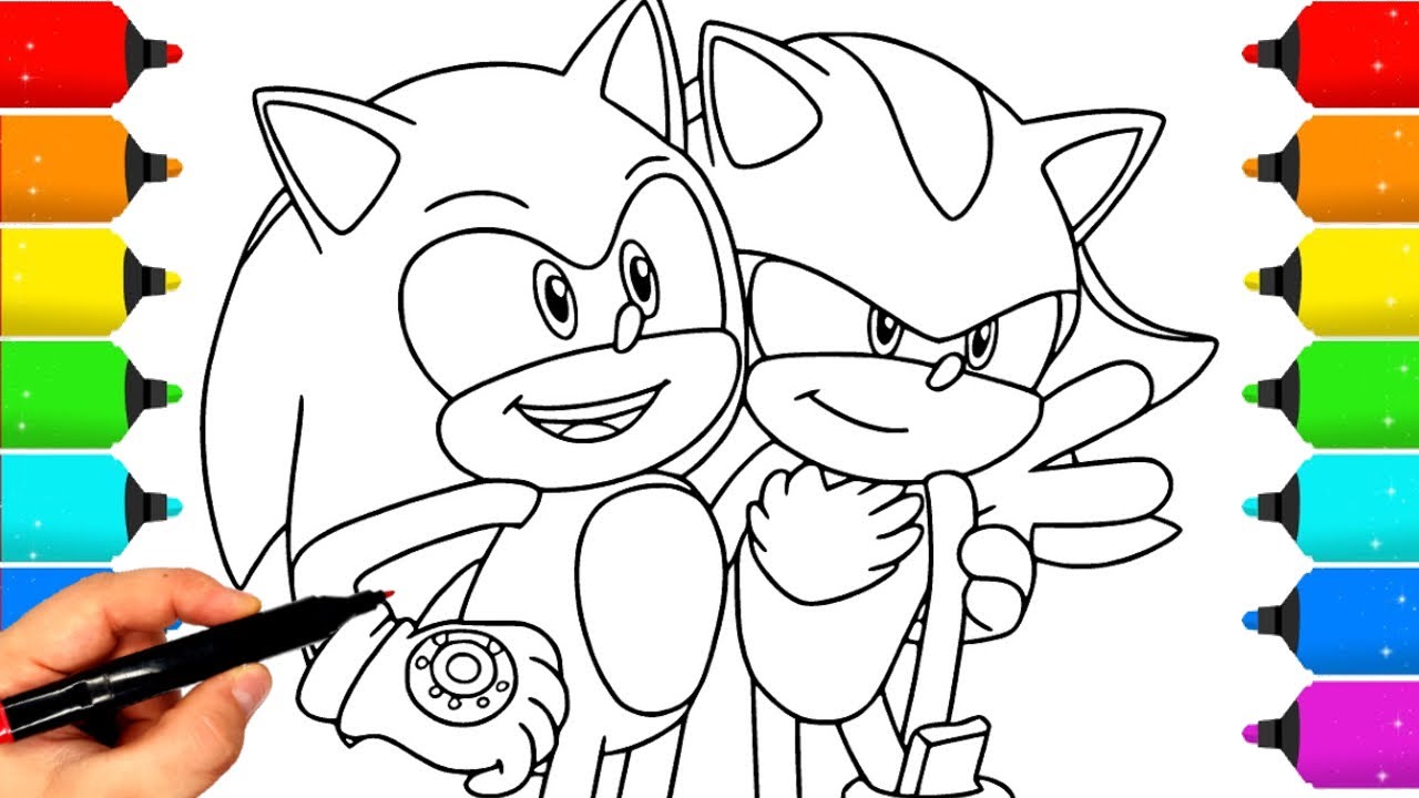 Sonic Shadow Coloring Pages NEW Sonic draw Dream Sonic Painting ...