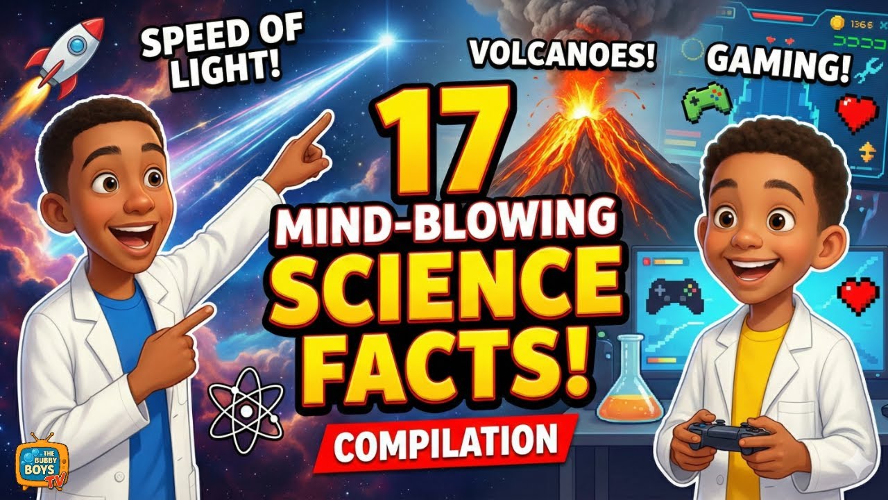 🤯 17 MIND-BLOWING Science Fun Facts for Kids! (Speed of Light, Gravity ...
